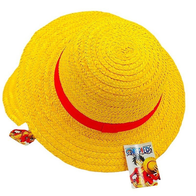 Luffy Straw hat,Cosplay Straw Hat for Halloween Costume Party, Yellow ...