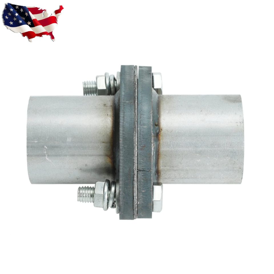2" inch Exhaust Muffler Flange Repair Oval Pipe Kit 2 Bolts & Gasket ...