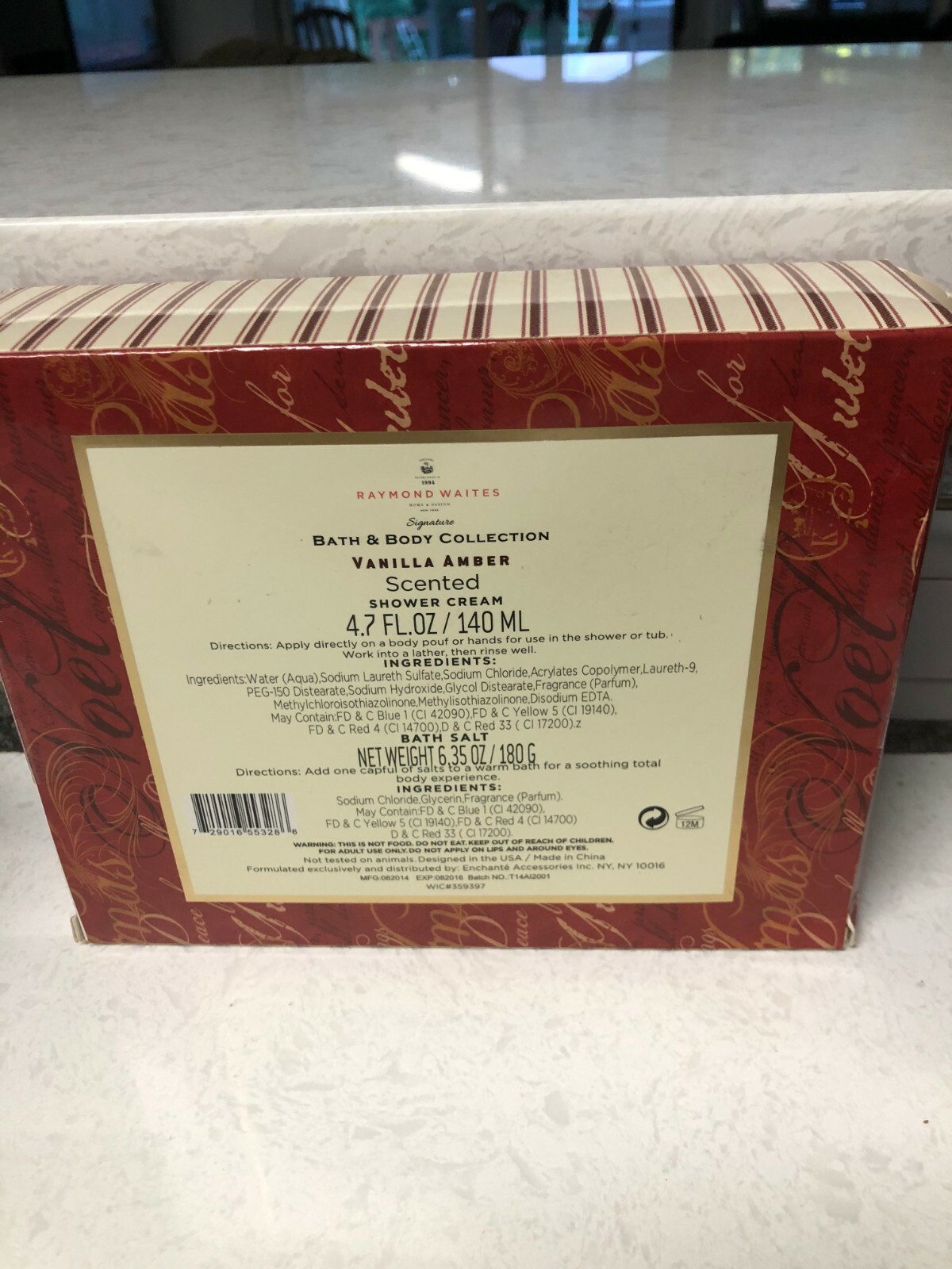 RAYMOND WAITES Bath and Body COLLECTION Vanilla Amber Bath Salt/Shower ...