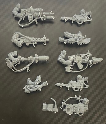 warhammer 40k x9 assorted ork ranged weapons + underslung blades ...