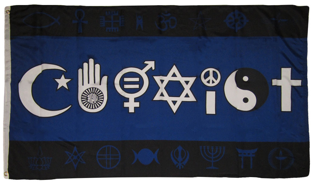 New 3' X 5' COEXIST Polyester FLAG for Religious Spirituality World ...