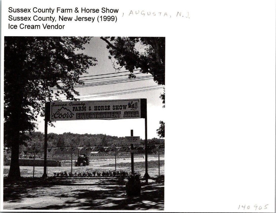 Augusta, New Jersey SUSSEX COUNTY FARM~HORSE SHOW Fair~Ice Cream 4¼X5½ ...