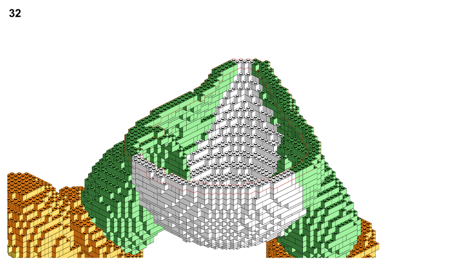 LEGO Yoshi statue building instruction - Super Mario INSTRUCTIONS ONLY ...