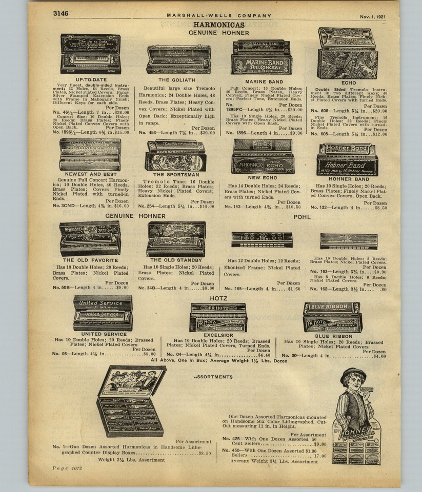 1922 PAPER AD Parker Fountain Pen Store Display Showcase Case Hohner ...
