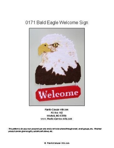 Bald Eagle Welcome Sign- Plastic Canvas Pattern or Kit | eBay