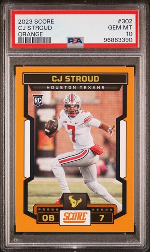 Cj Stroud 2023 Panini Score #302 Orange PSA 10 Rookie Card RC | eBay