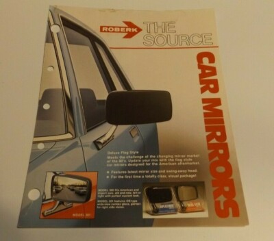 1982 Roberk Car Mirrors Deluxe Flag Style Model 301 Brochure | eBay