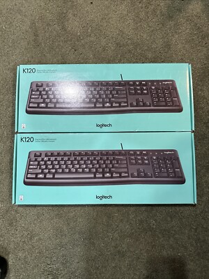 Logitech - K120 Full-size Wired Membrane Keyboard for PC with Spill ...