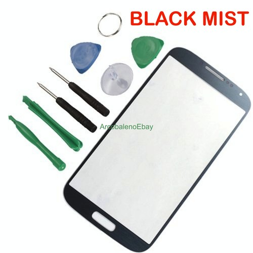 VETRO VETRINO per SAMSUNG GALAXY S4 GT i9515 NERO DISPLAY TOUCHSCREEN ...
