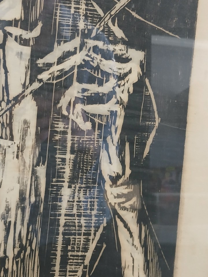 Vintage 1954 Robert Huck "Old Magician" Signed Lithograph Artwork , 4/ ...