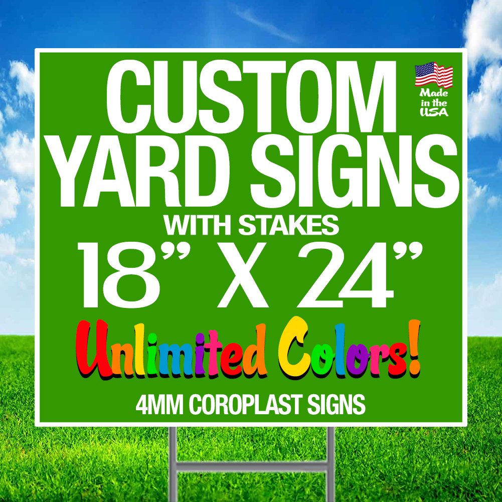 Custom Yard Signs With Stakes