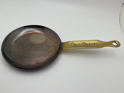 Marc Meneau French Chef Michelin SIGNED Frying Pan Copper? Brass? 9 ...