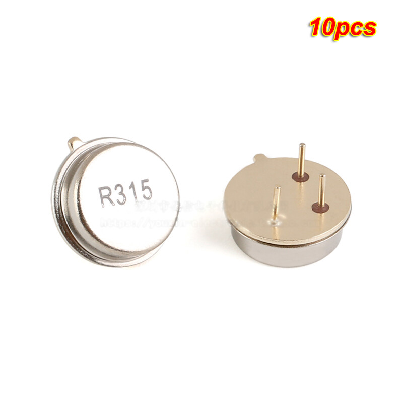 10PCS DIP R315A 315Mhz/R433A 433Mhz round tripod surface acoustic ...