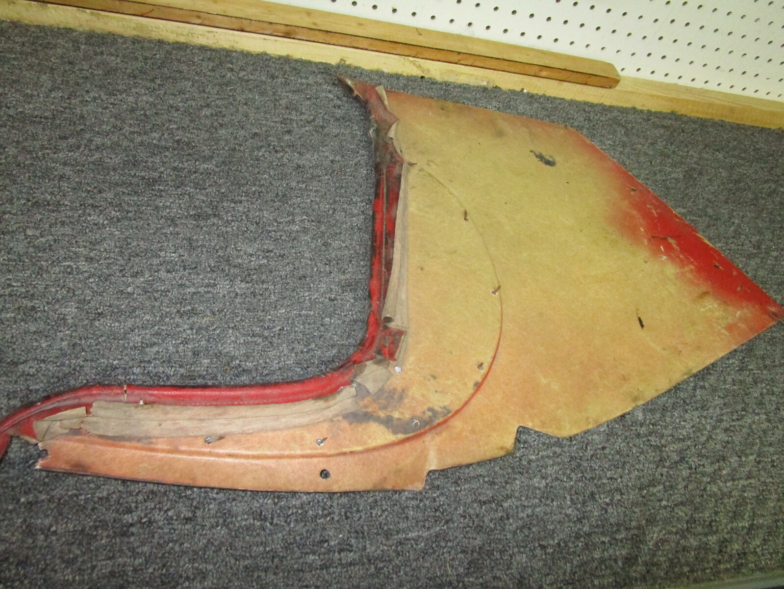 59/62 corvette press molded fiberglass interior floor kick panels pair ...