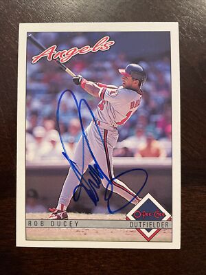 ROB DUCEY 1993 OPC AUTOGRAPHED SIGNED AUTO BASEBALL CARD 55 ANGELS | eBay