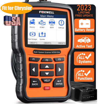 Foxwell NT510 Elite All System OBD2 Scanner Diagnostic For Chrysler ...