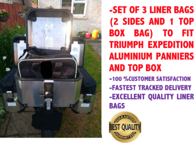 PANNIER LINER BAGS & TOP BOX BAG TO FIT TRIUMPH EXPEDITION ALUMINIUM ...