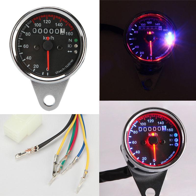 Fit Honda Cafe Racer Motorcycle LED Odometer Speedometer Tachometer ...