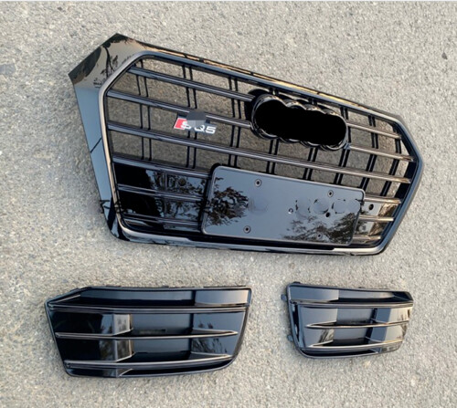 Fit for Audi Q5 Front Bumper Upper Grille Mesh Grill SQ5 style+ Fog ...