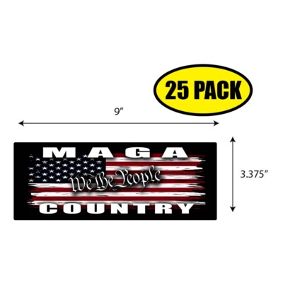 25 PACK 3.37"x9" WE THE PEOPLE MAGA Sticker Decal Humor Funny Gift ...