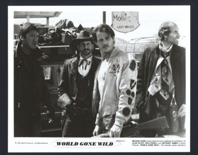 1987 MICHAEL PARE, ALAN AUTRY & RICK PODELL In WORLD GONE WILD Original ...