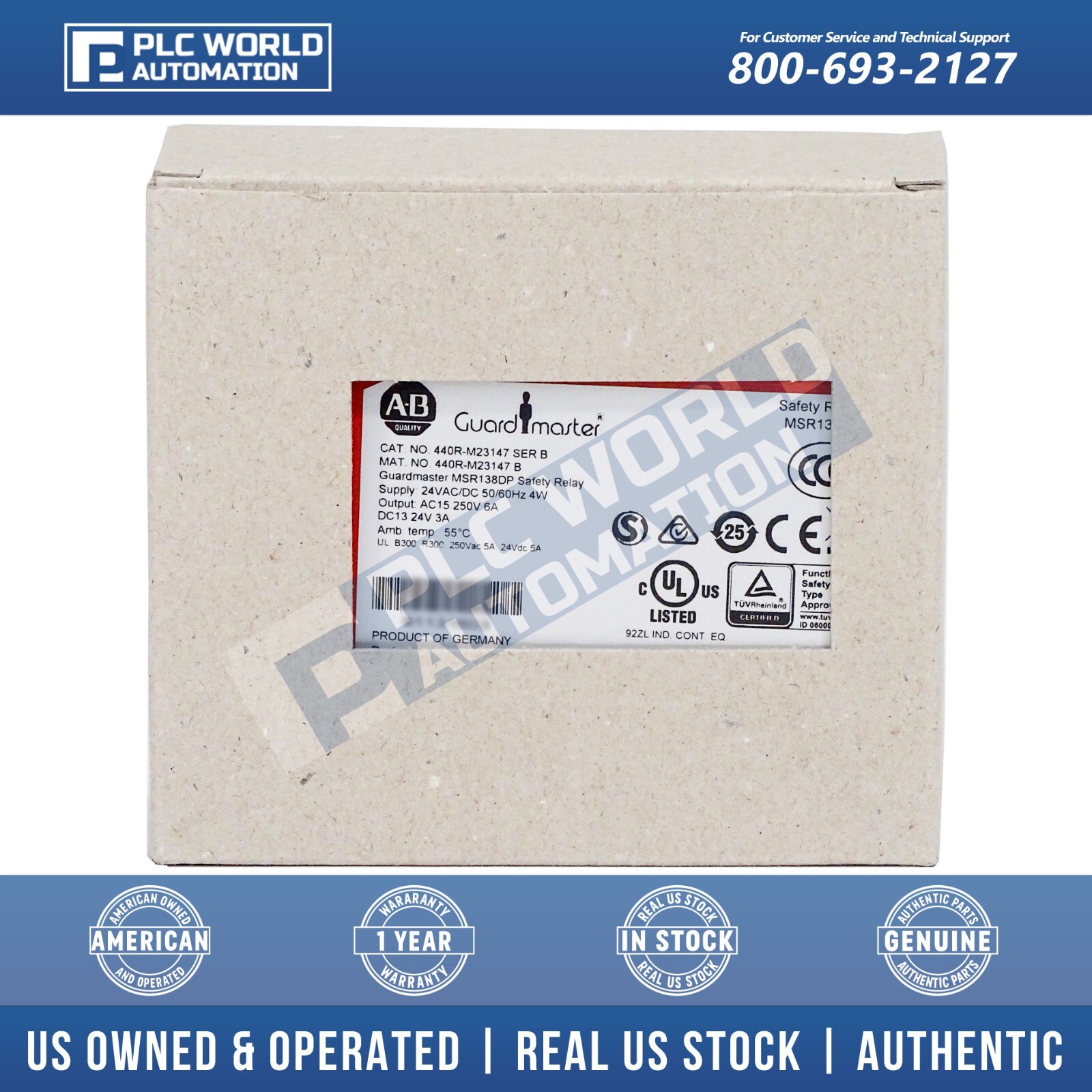 Allen Bradley 440R-M23147 Ser B Guardmaster MSR138DP Safety Relay ...