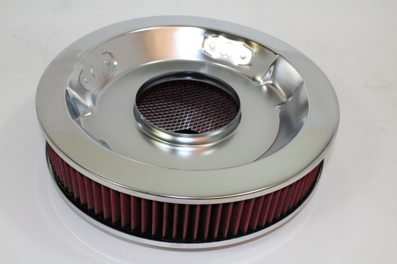 14" x 3" Round Super Flow Air Cleaner Kit Washable Element Recessed ...