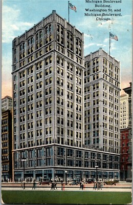 Michigan Boulevard Building, Chicago IL c1916 Vintage Postcard X35 | eBay