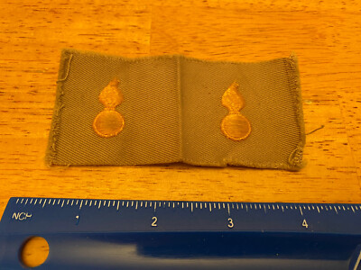 US ARMY Tan Ordnance Officer Uniform Patches Uncut Flaming Bomb WWII ...