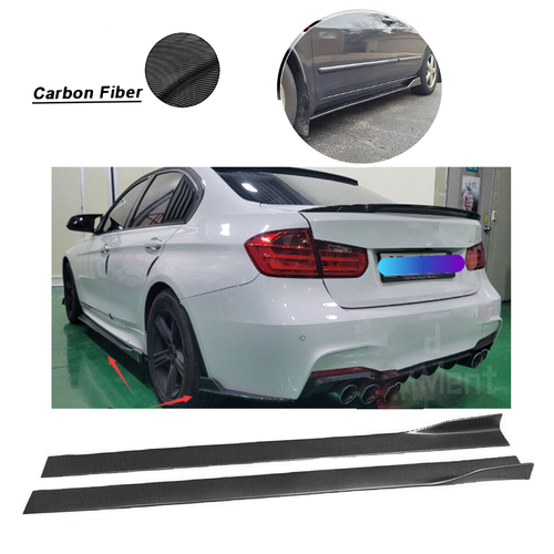 For F30 F80 M3 M4 Side Skirt Extension Lip Body Kits Carbon Fiber ...