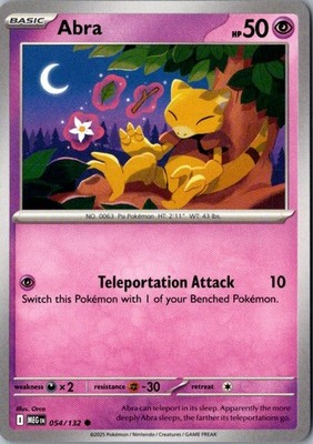 Abra 054/132 Common ME01: Mega Evolution NM | eBay