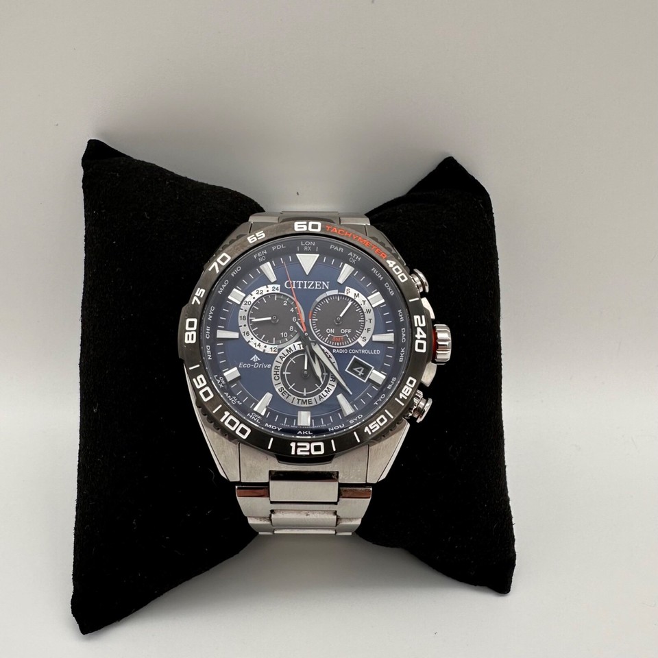 Citizen CB5034-58L Promaster Eco-Drive Blue Chronograph Dial Men's ...