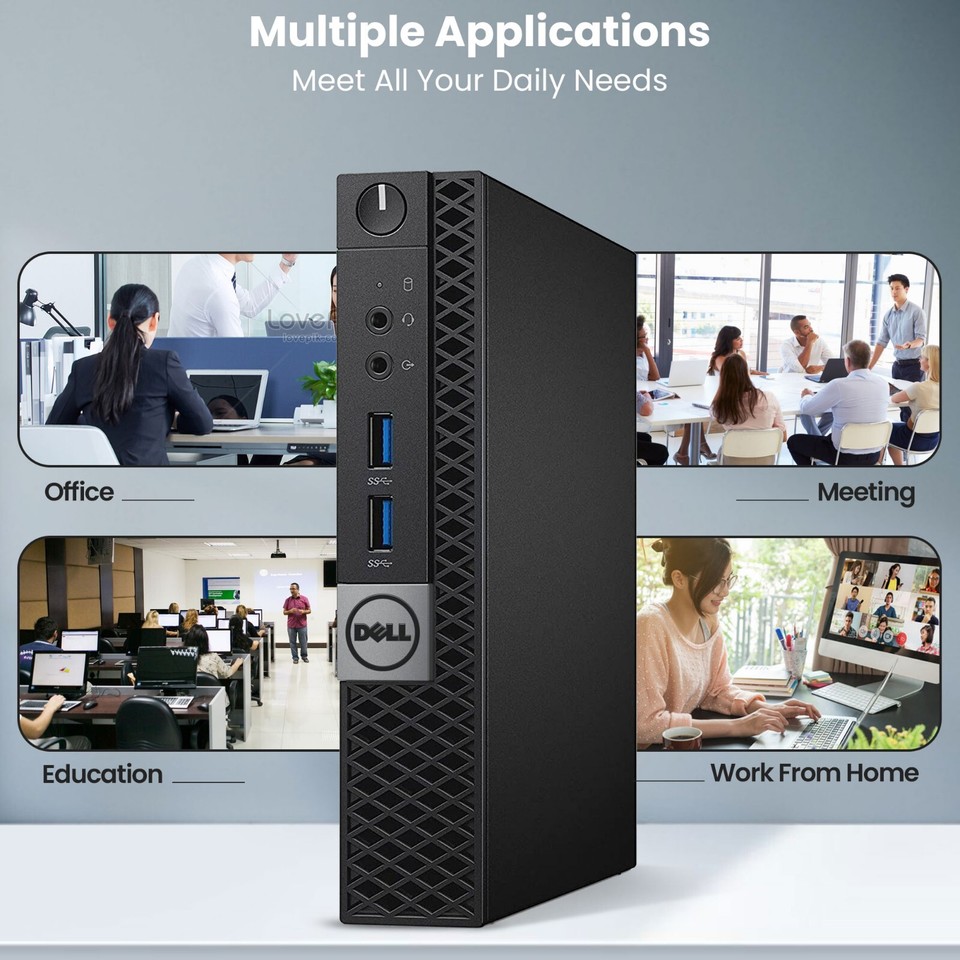 Dell Tiny Computer Desktop PC Intel i5-7500T 32GB Ram 2TB SSD WiFi ...