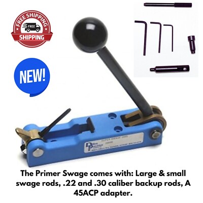 Primer Pocket Swage Tool for Removing Military Crimped Brass Reloading ...