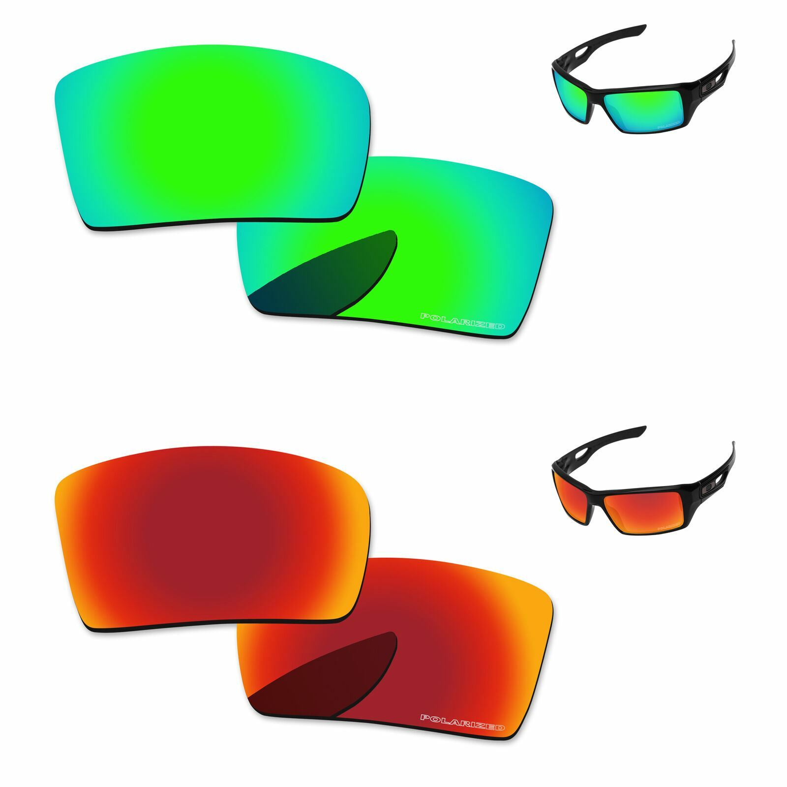 PapaViva POLARIZED ETCHED Replacement Lenses For-Oakley Eyepatch 2 ...