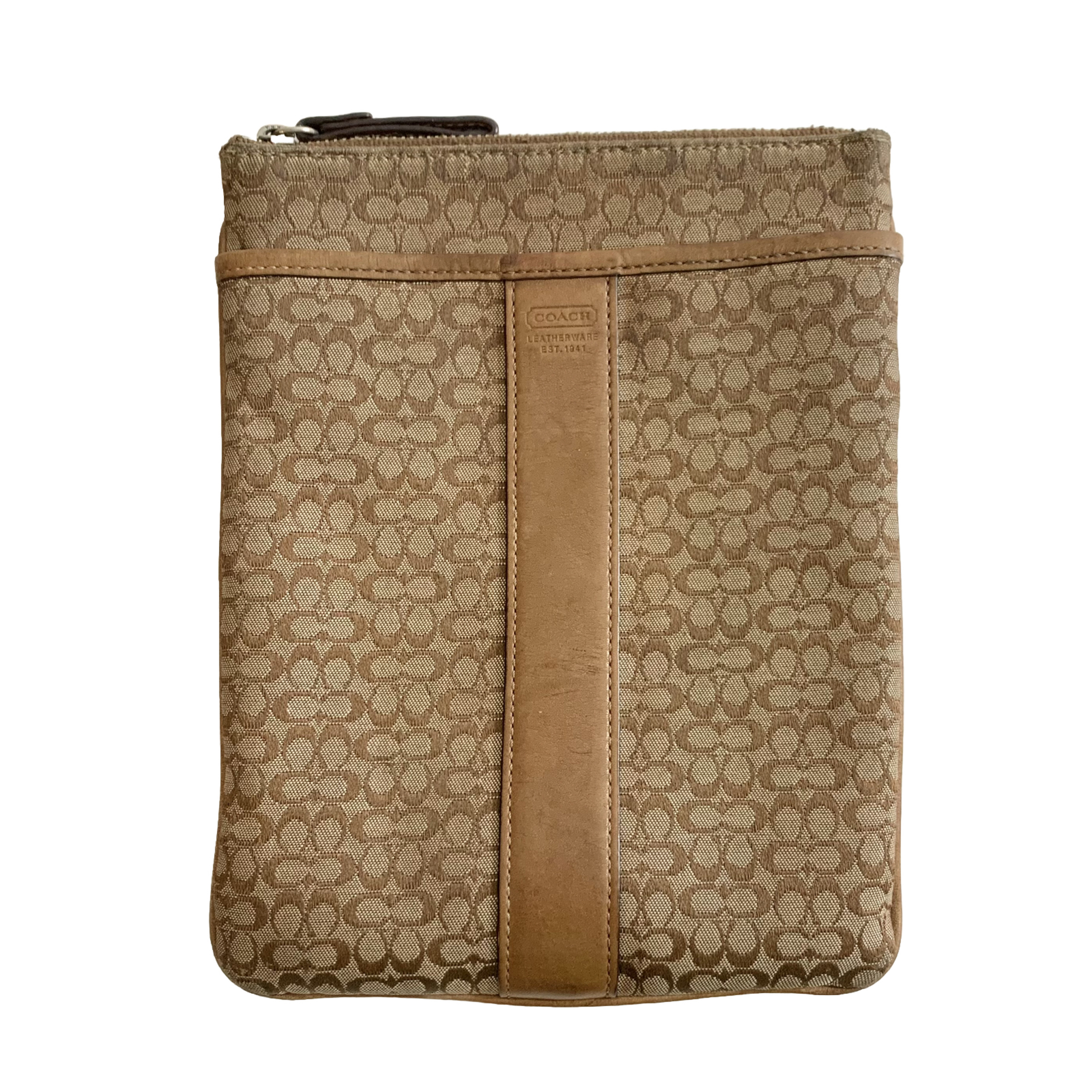 Coach Signature Leather Trim Pouch Clutch Crossbody B… - Gem