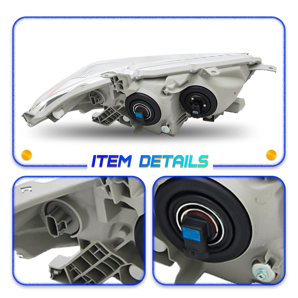 2011-2012-2013 Toyota Highlander Headlights Assembly Front Chrome ...