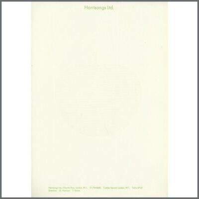 George Harrison Harrisongs Ltd. 1960s Letterhead (UK) | eBay