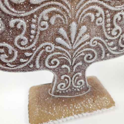 Set of 2 Slim Gingerbread Lace Trees by Valerie Classic Christmas ...
