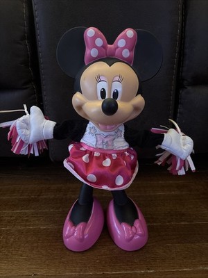 Disney 2012 Talking Dancing Minnie Mouse Cheerleader Pink Tested Works ...