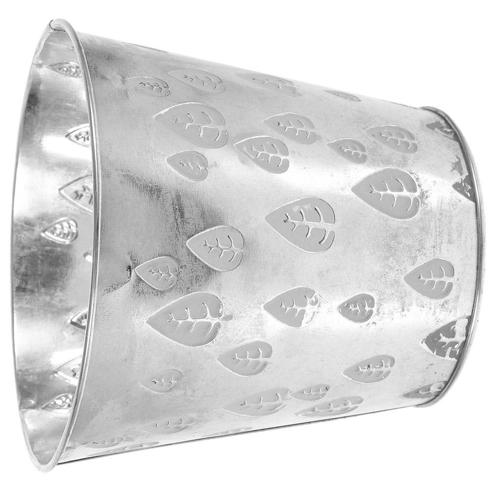 Leaf Pattern Flowers Bucket Metal Container for Creative Floral Storage ...