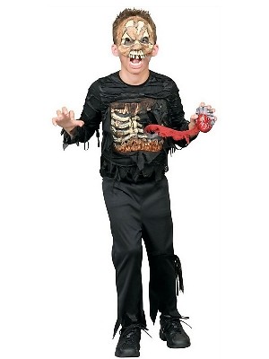 Boys Heartless Zombie Halloween Costume with Scary Mask | eBay