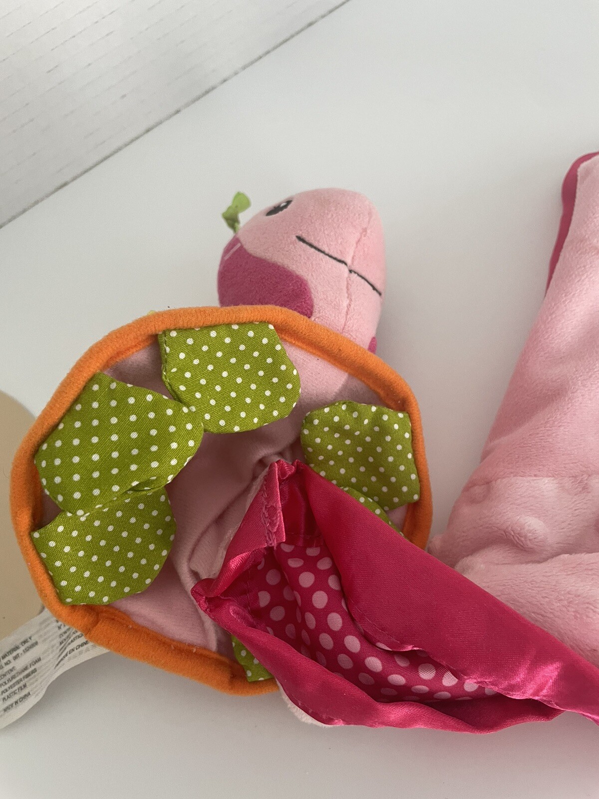 Infantino Ladybug 🐞 Security Blanket Lovey Rattle Teether Pink Taggies ...