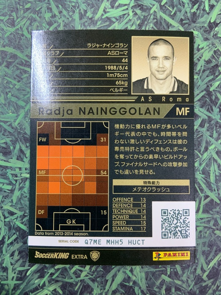 Panini WCCF 2013-14 Radja Nainggolan Roma Extra Refractor Soccer card ...