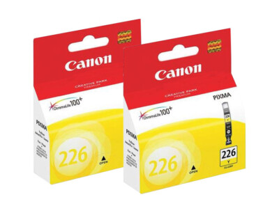 New Genuine Canon CLI-226 Yellow 2 PK Ink Cartridges PIXMA iP4920 ...