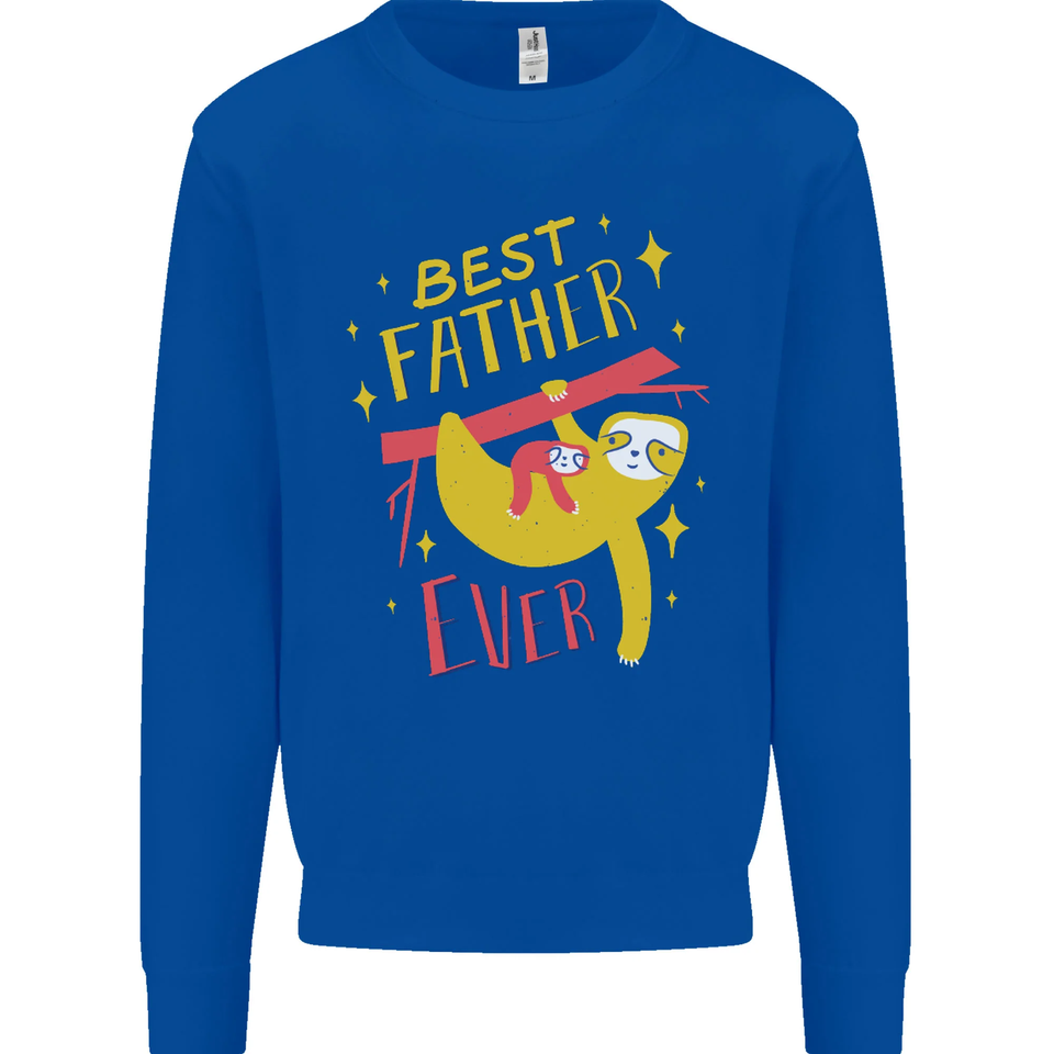 Fathers Day Funny Sloth Dad Daddy Papa Mens Sweatshirt Jumper | eBay