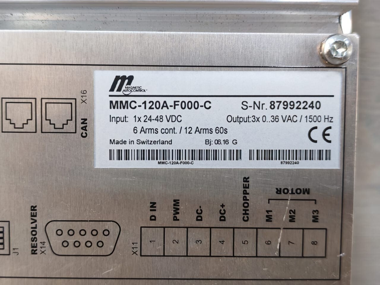 MAGNETIC AUTOCONTROL MMC-120A-F000-C 1X24-48VDC CONTROLLER-WITHOUT ...