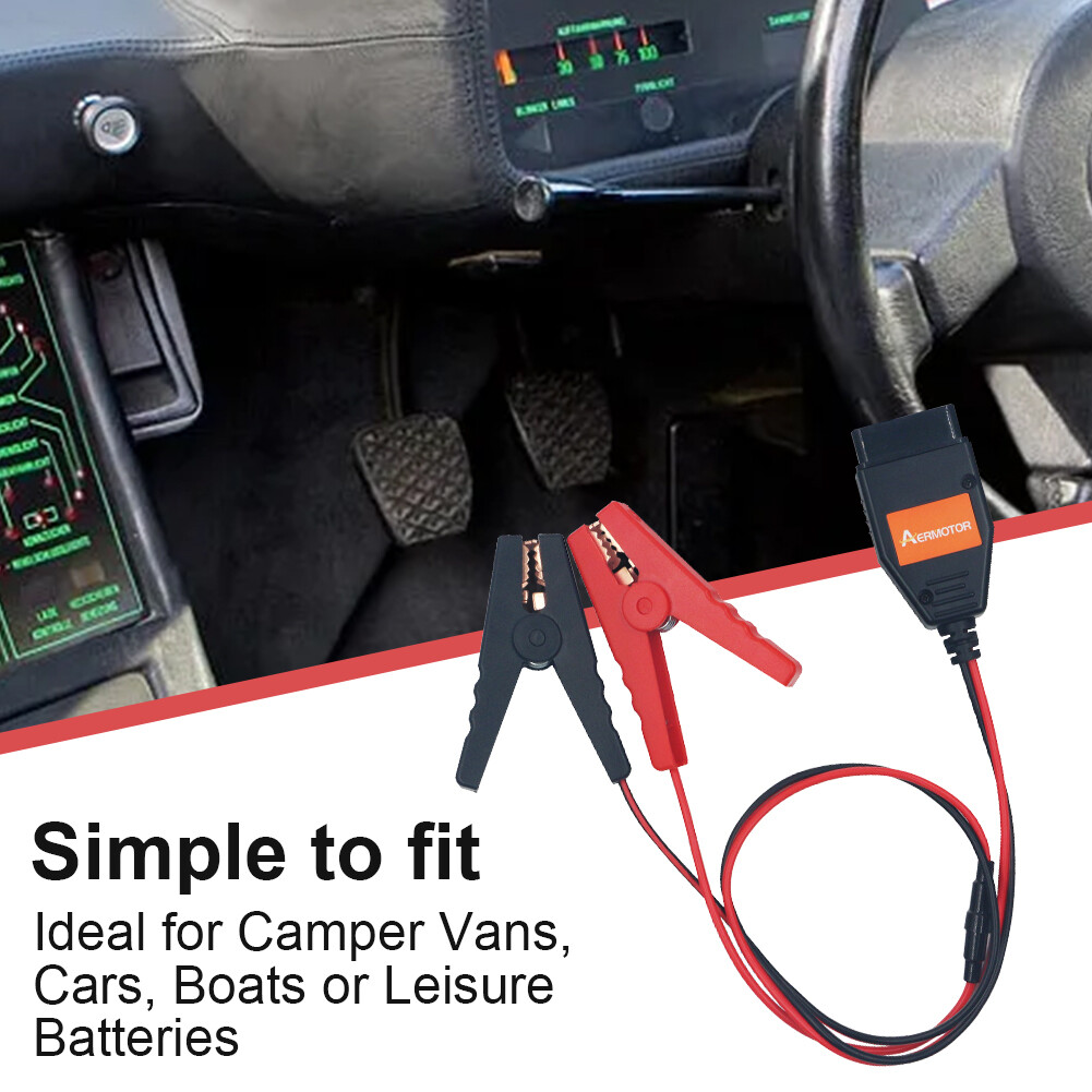 AU 12V Quick Disconnect Extension Cord Battery Alligator Clips Battery ...