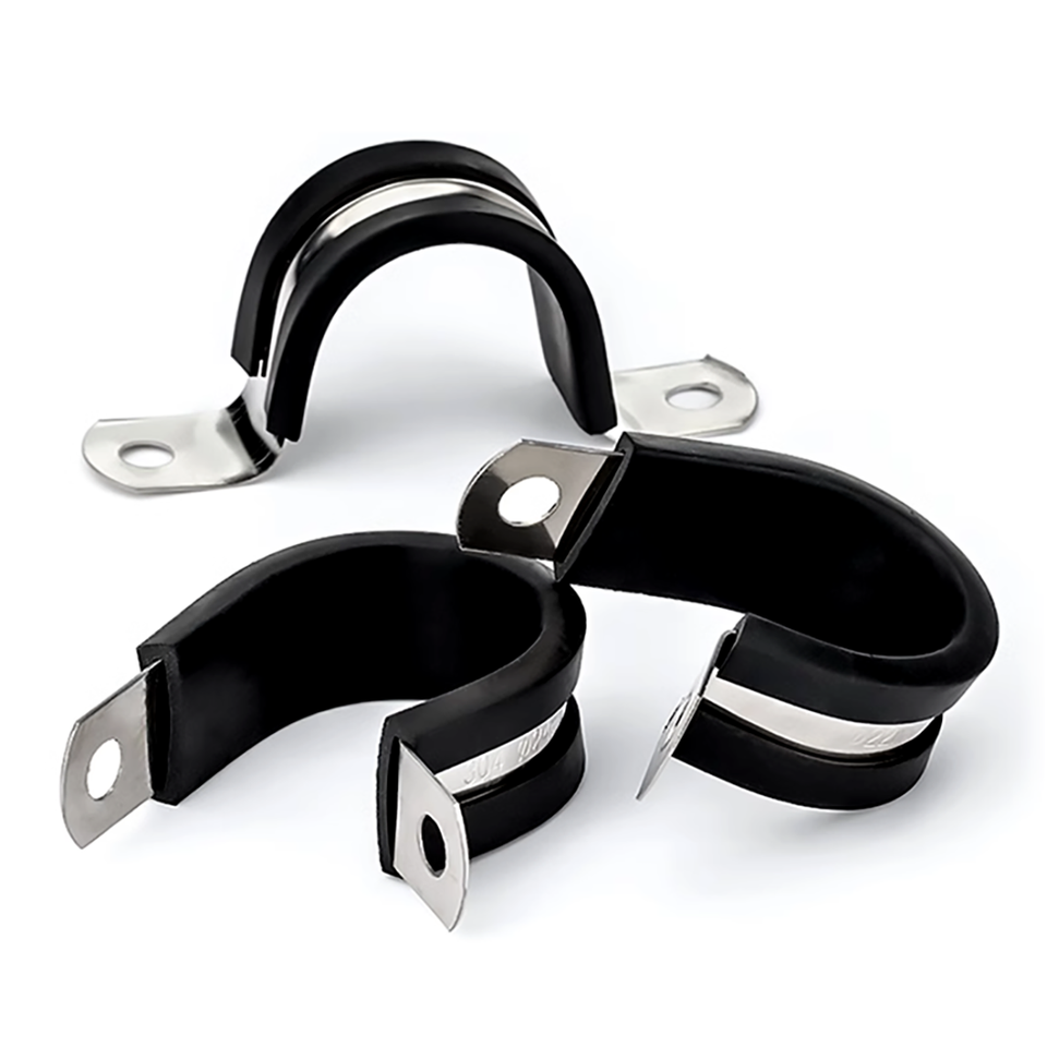 Rubber Lined U Type Clips 6~80mm Cable Mounting Hose Pipe Clamp ...