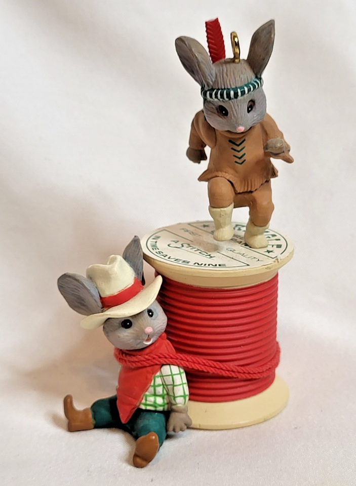 Enesco Yippee-I-Yuletide Cowboy & Indian Mouse Christmas Ornament ...